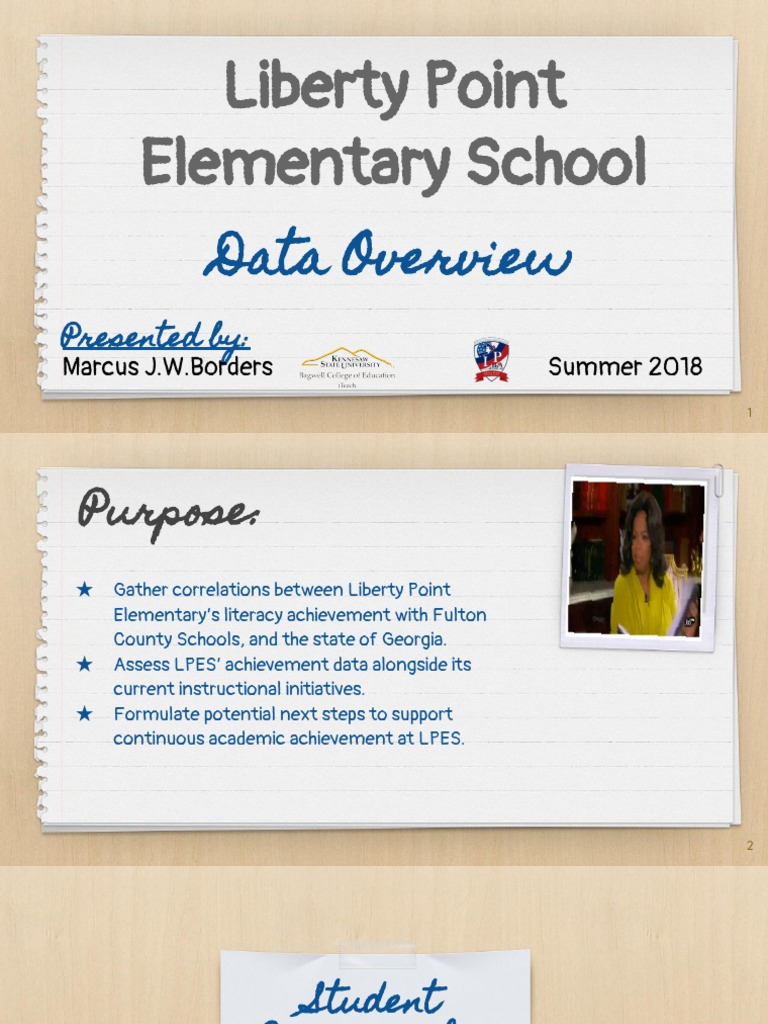 Liberty Point Elementary School: Data Overview | PDF | Race And ...