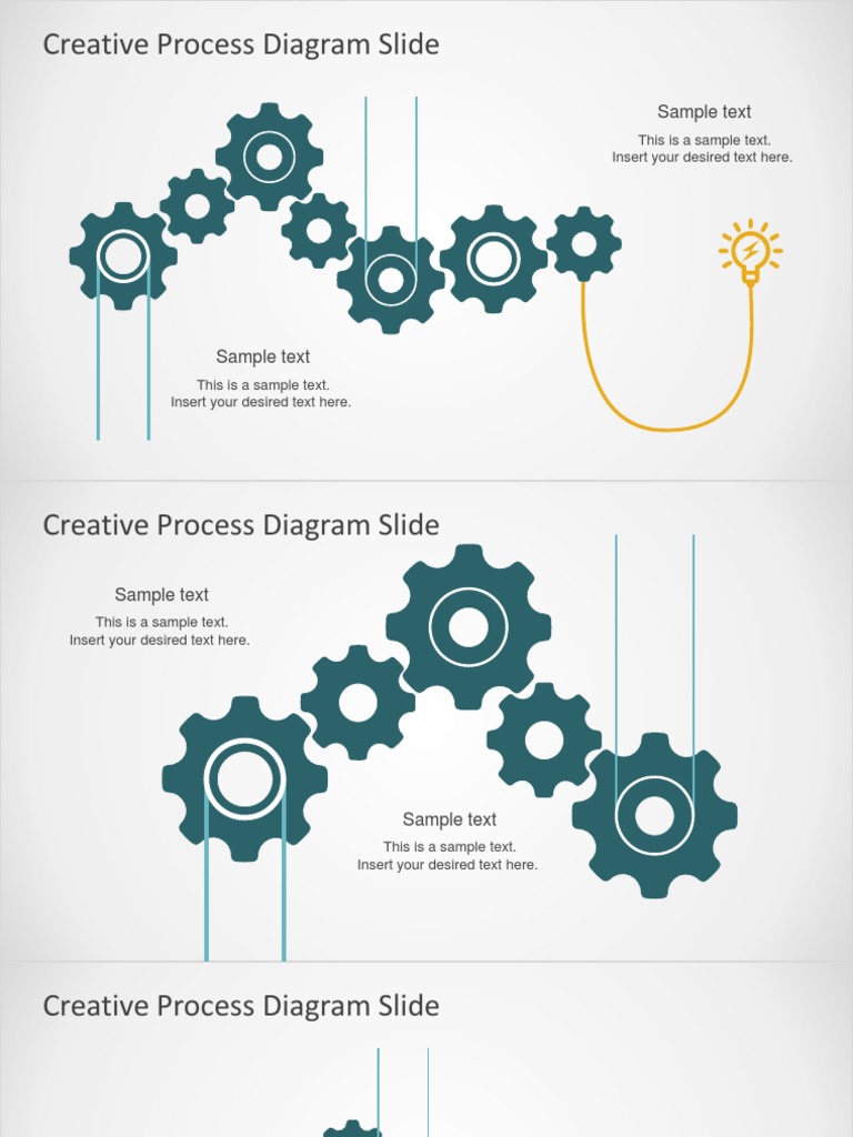 Creative Process Diagram Slide: Sample Text | PDF | Coupon | Business