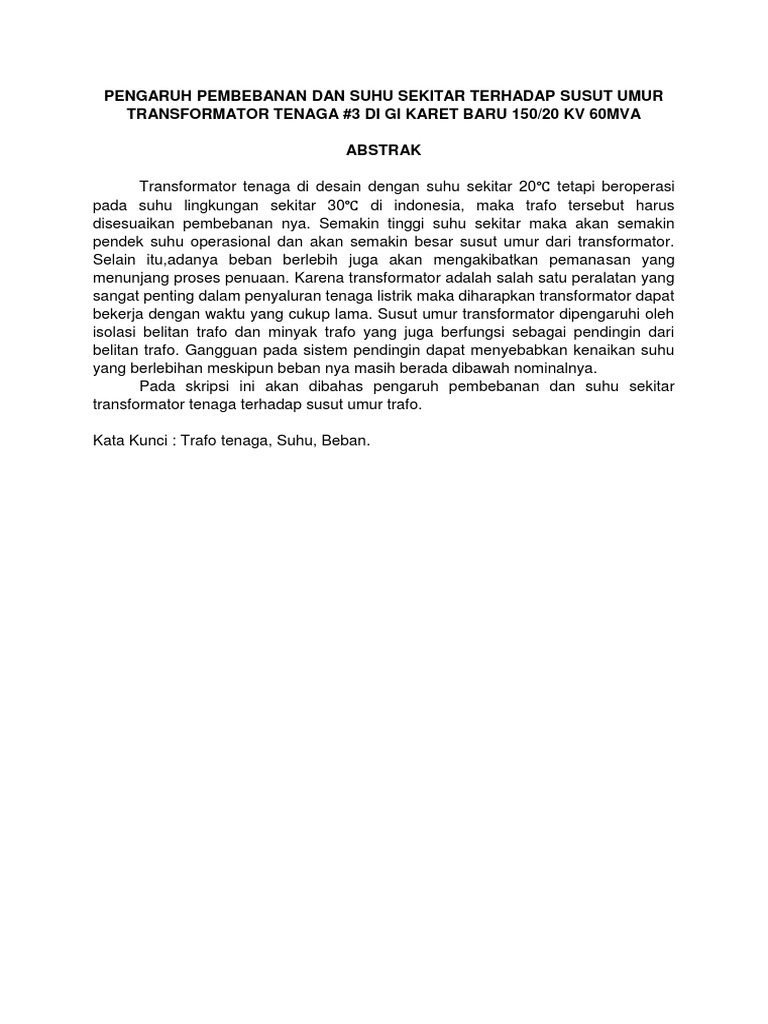 Contoh ABSTRAK Skripsi | PDF