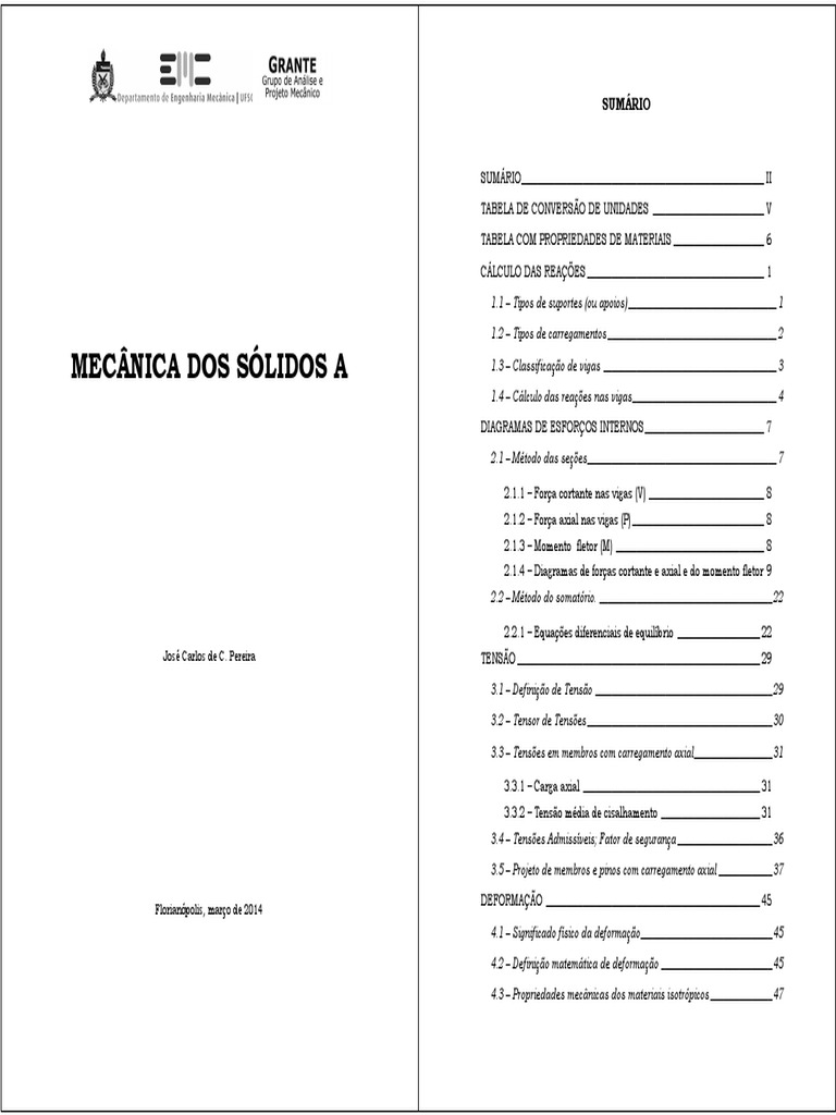 MECSOL | PDF | Estresse (Mecânica) | Flexão (Física)