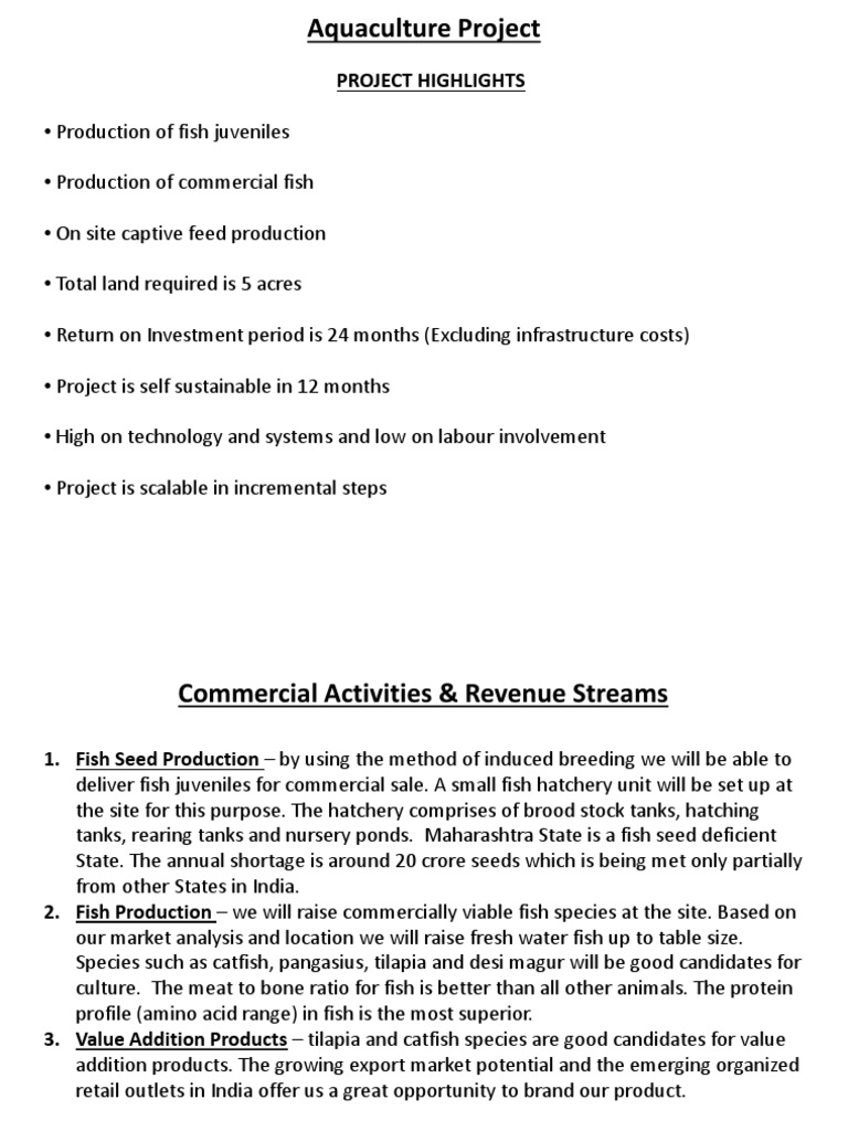 Layout For Aquaculture Project | Download Free PDF | Aquaculture | Fish