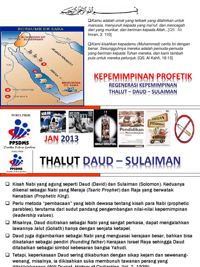 Kepemimpinan Profetik 5 Regenerasi Kepemimpinan Thalut Daud Sulaiman | PDF