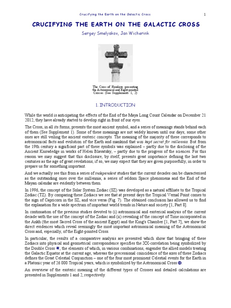 Crucifying The Earth On The Galactic Cross | PDF
