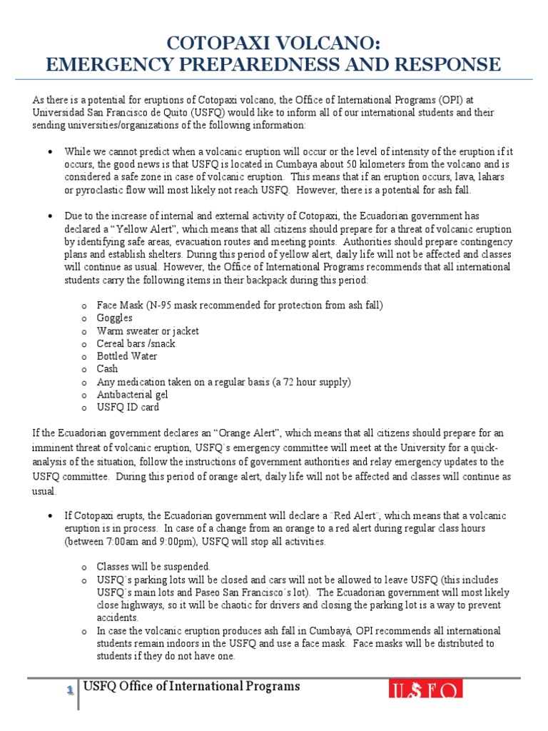Emergency Preparedness and Response | PDF | Volcano | Types Of Volcanic ...