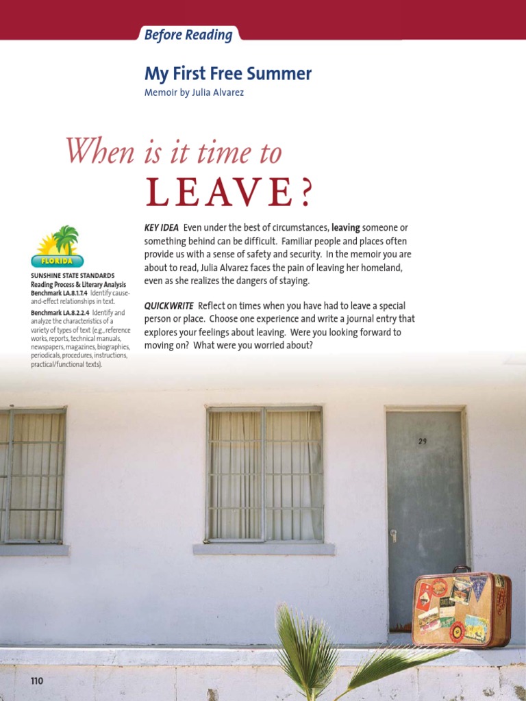 My First Free Summer - Julia Alvarez | PDF | Writers