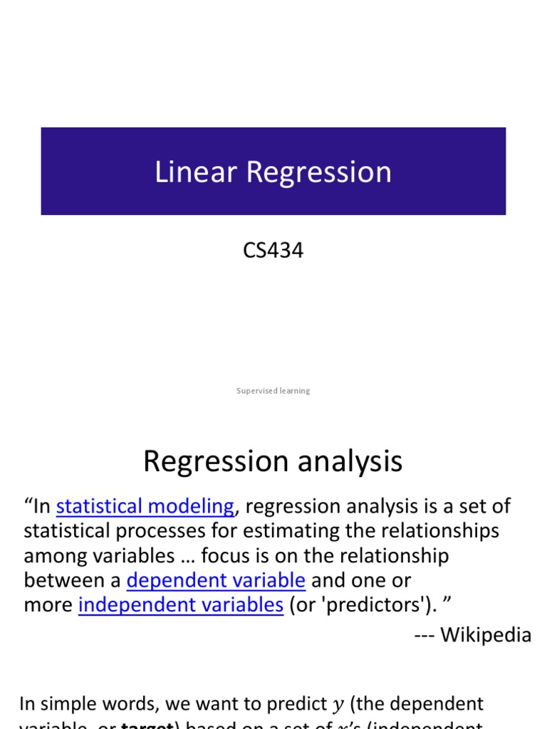 Linear Regression: Optimizing the Linear Prediction Function through ...