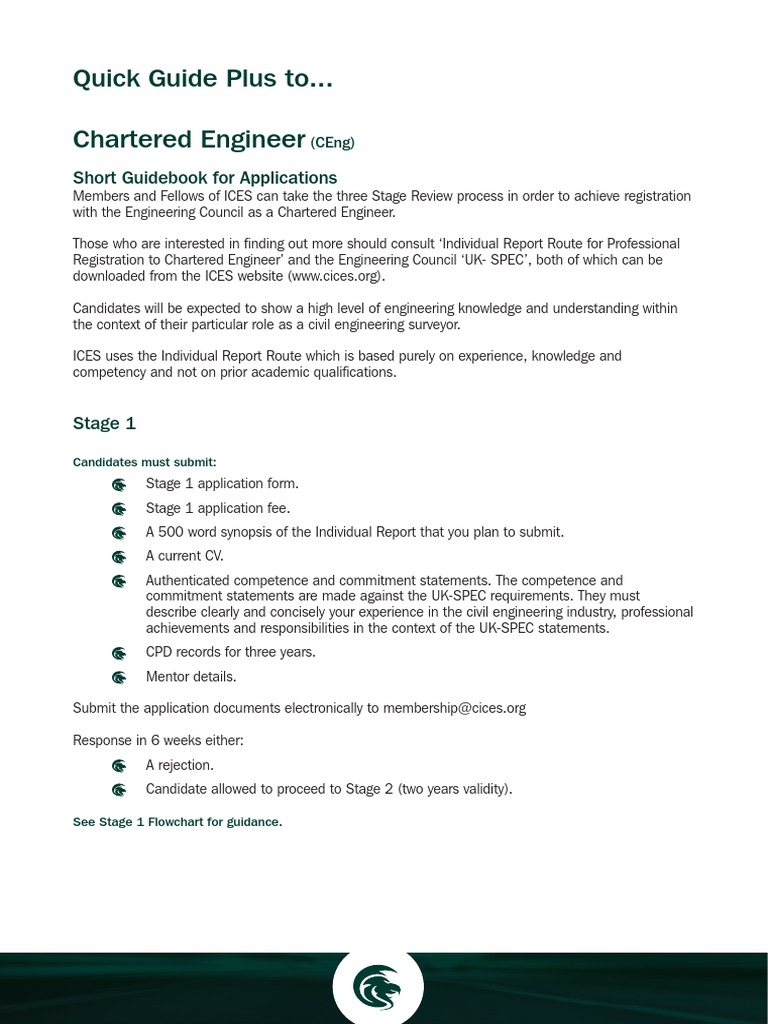 CEng Application Guide for ICES Members | PDF | Business