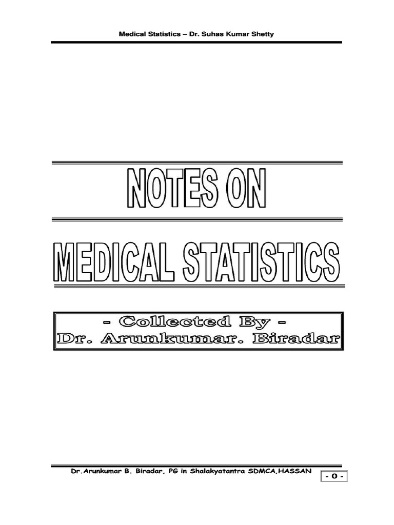 Medical Statistics | PDF | Biostatistics | Statistics