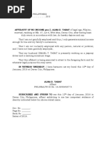 Affidavit of No Income Template | PDF | Affidavit | Civil Law (Common Law)