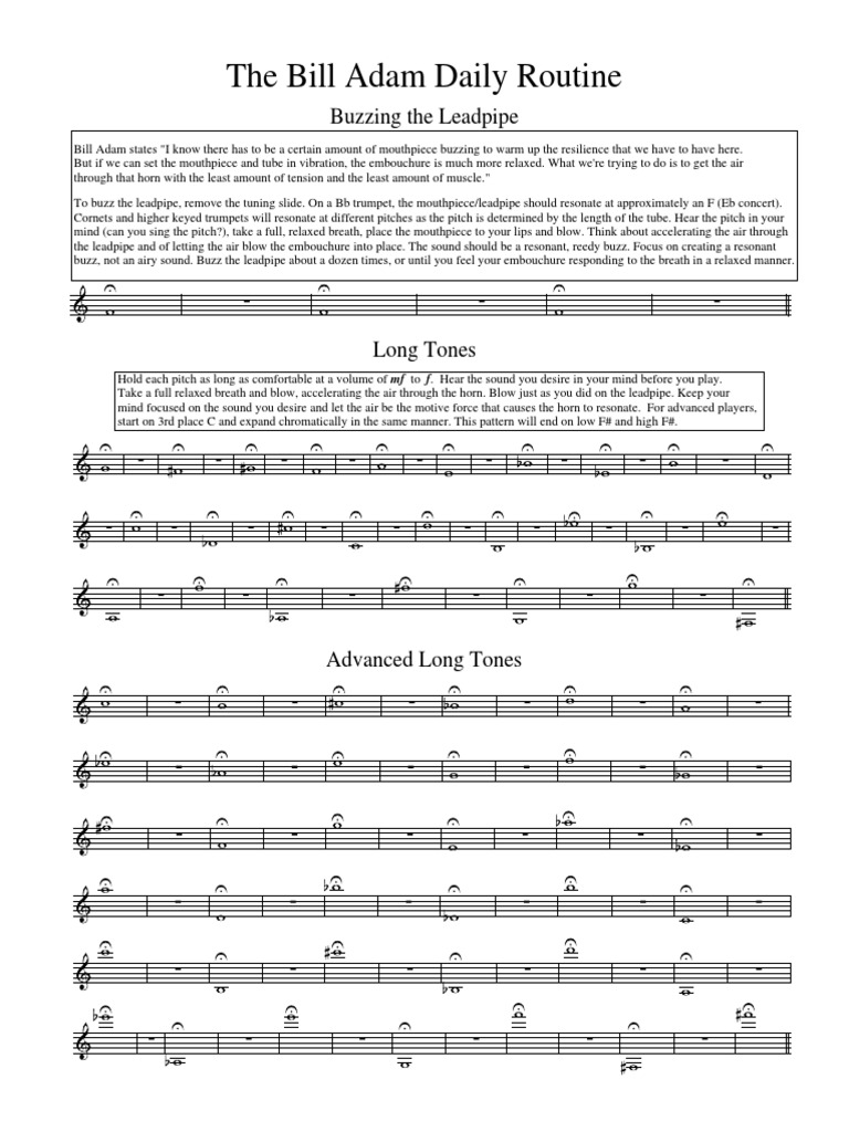 Adam - Daily Routine | PDF | Trumpet | French Horn