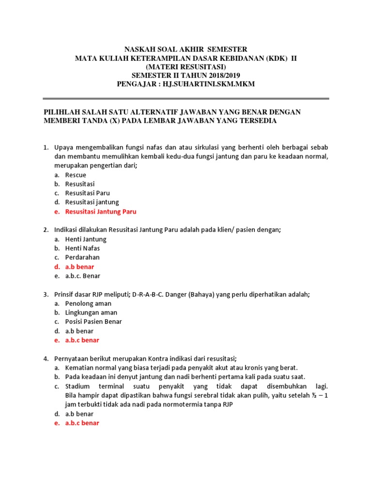 Soal Uas KDK | PDF