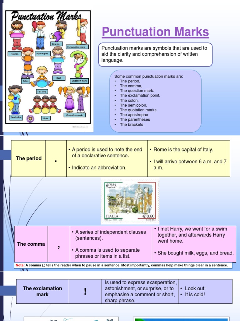 Puntuaction Marks & Capitalization | PDF | Punctuation | Comma