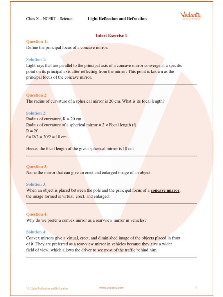 Optics Class 10 Physics | Download Free PDF | Lens (Optics) | Atomic