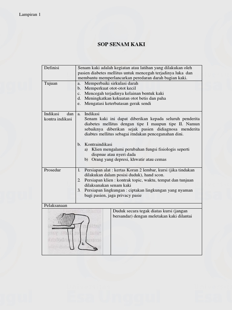 Senam Kaki Untuk Penderita Diabetes Mellitus Pdf