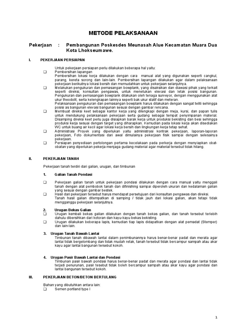 Metode Pelaksanaan Poskesdes | PDF