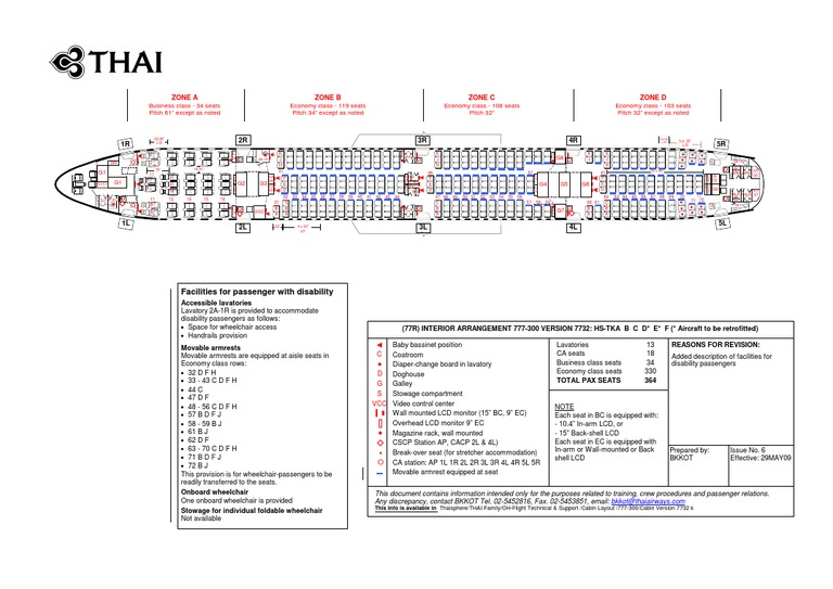 Seat Configuration and Dimensions for a Commercial Aircraft with ...