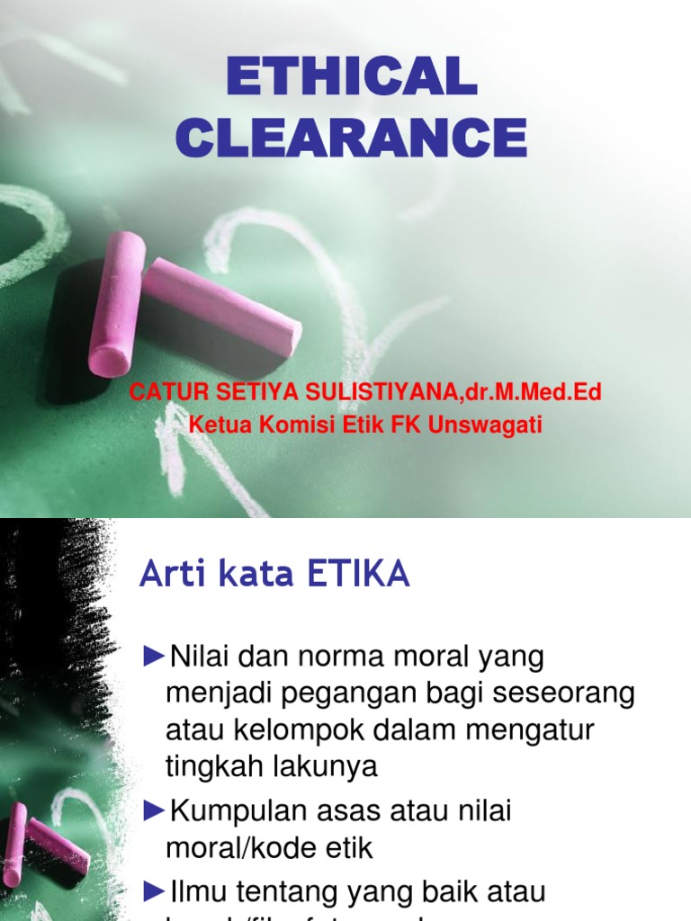 Ethical Clearance | PDF