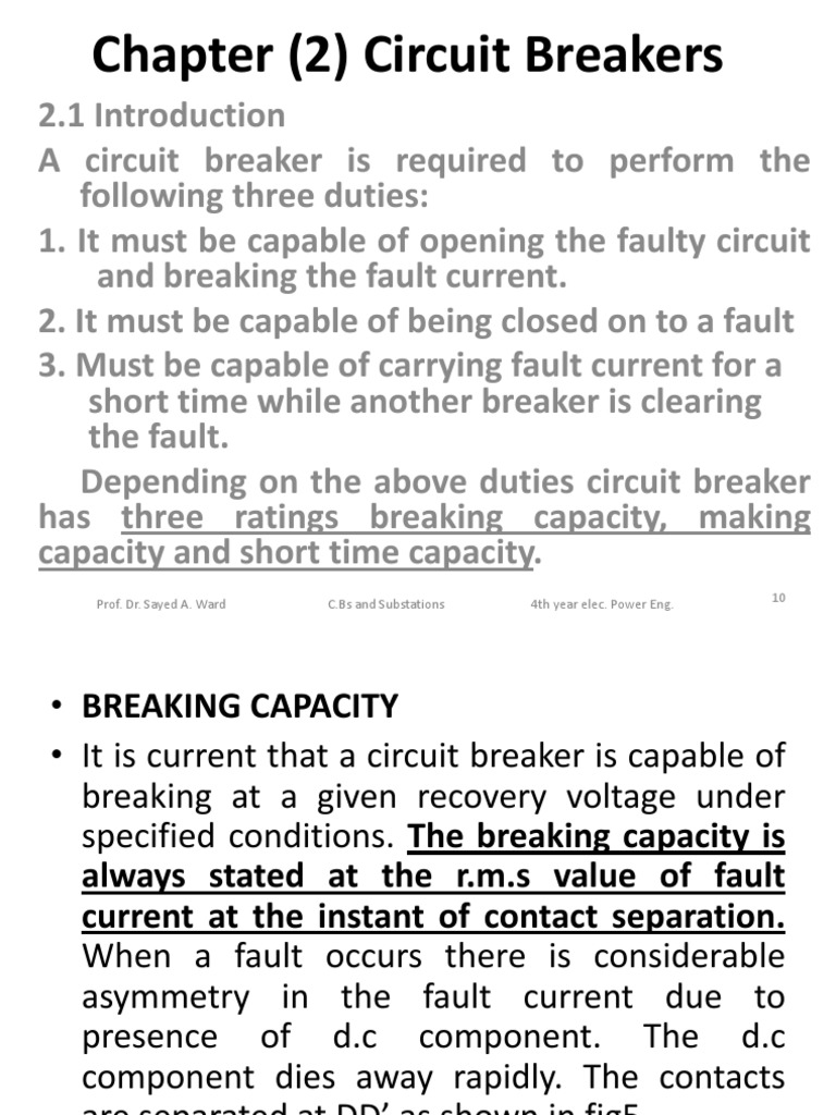 Circuit Breakers-lecture-Notes 2 PDF | PDF | Relay | Electrical Substation