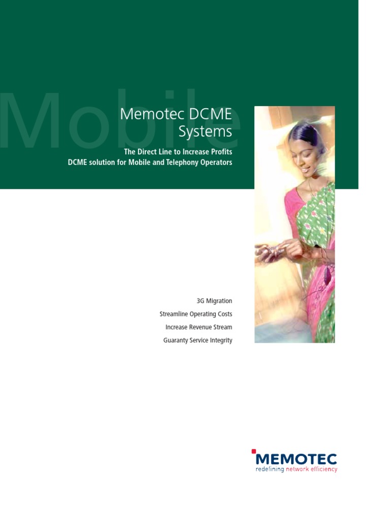 Mobile: Memotec DCME Systems | PDF | Quality Of Service | Telephony