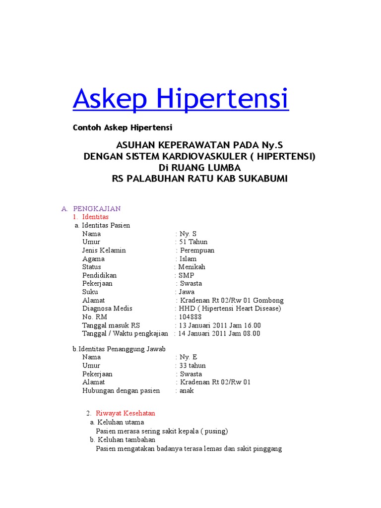 Askep Hipertensi 3 | PDF | Kesehatan Holistik