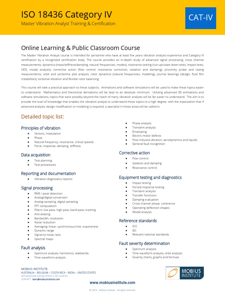 ISO 18436 Category IV | PDF | Resonance | Signal Processing