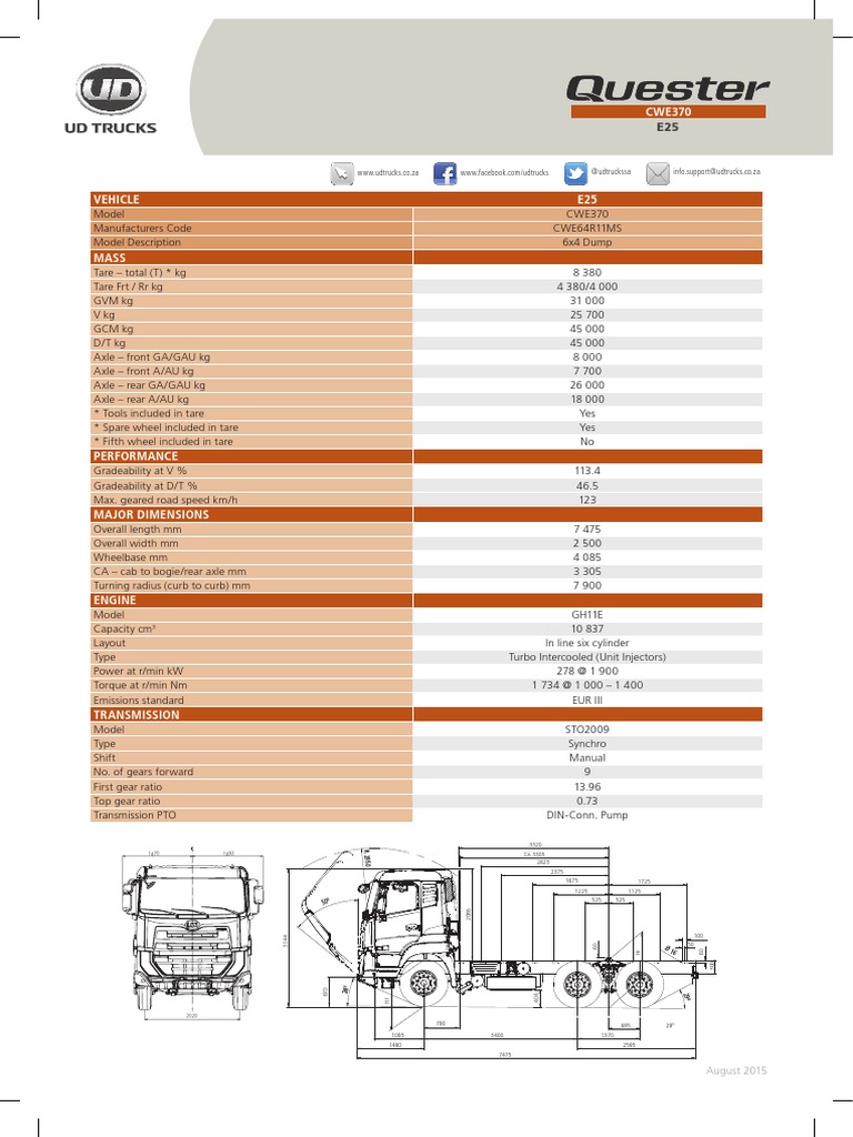Quester CWE370 | PDF | Truck | Brake