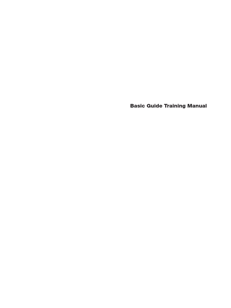 Basic Guide Training Manual PDF | PDF | Knife | Water Sports