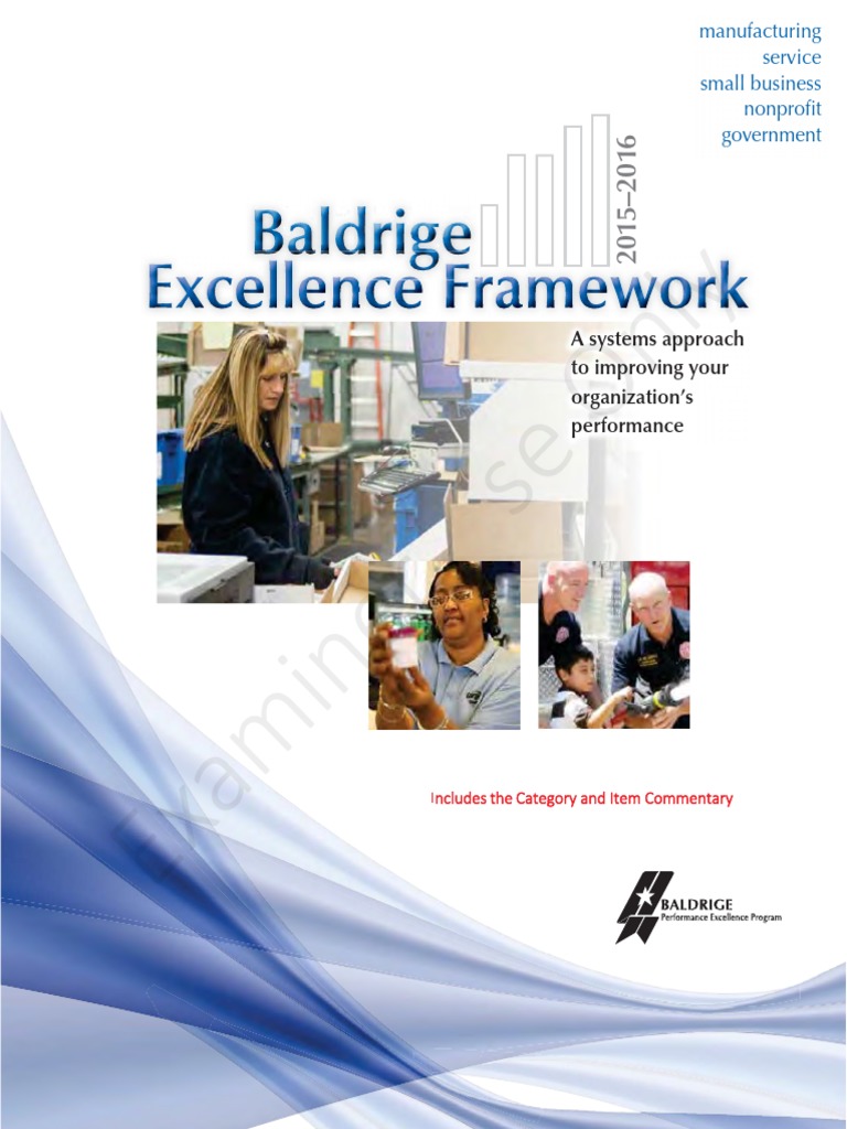 2015 2016 Baldrige Excellence Framework - B NP - Examiner - Use - Only ...