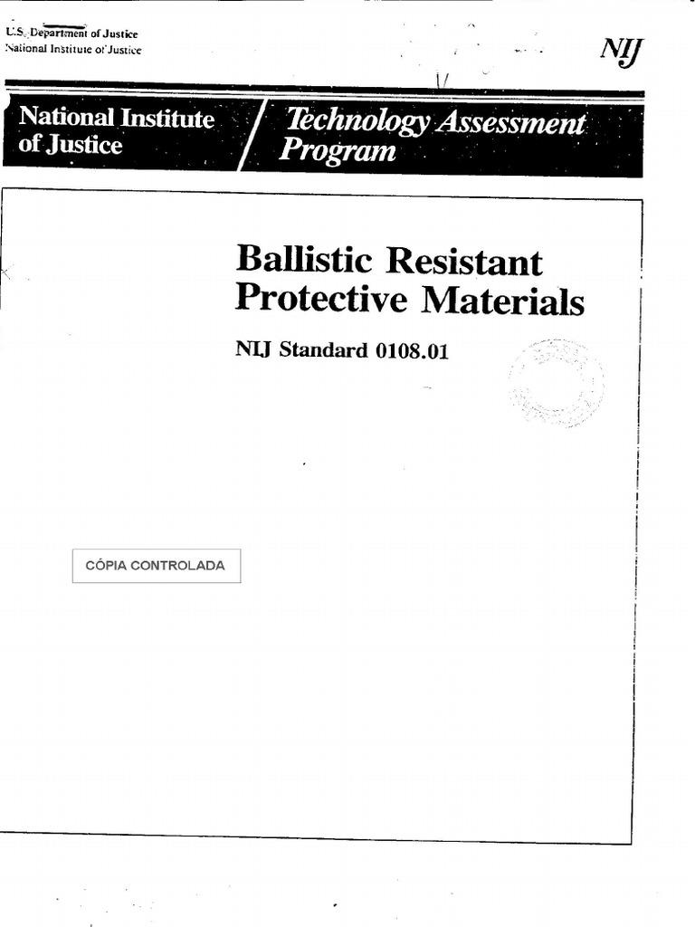 Nij 0108.01 (Ballistic Resistant Protective Materials) | PDF