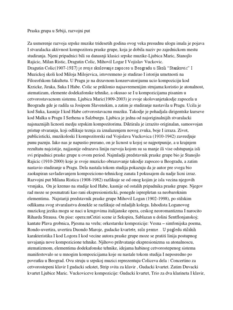 Praska Grupa U Srbiji | PDF