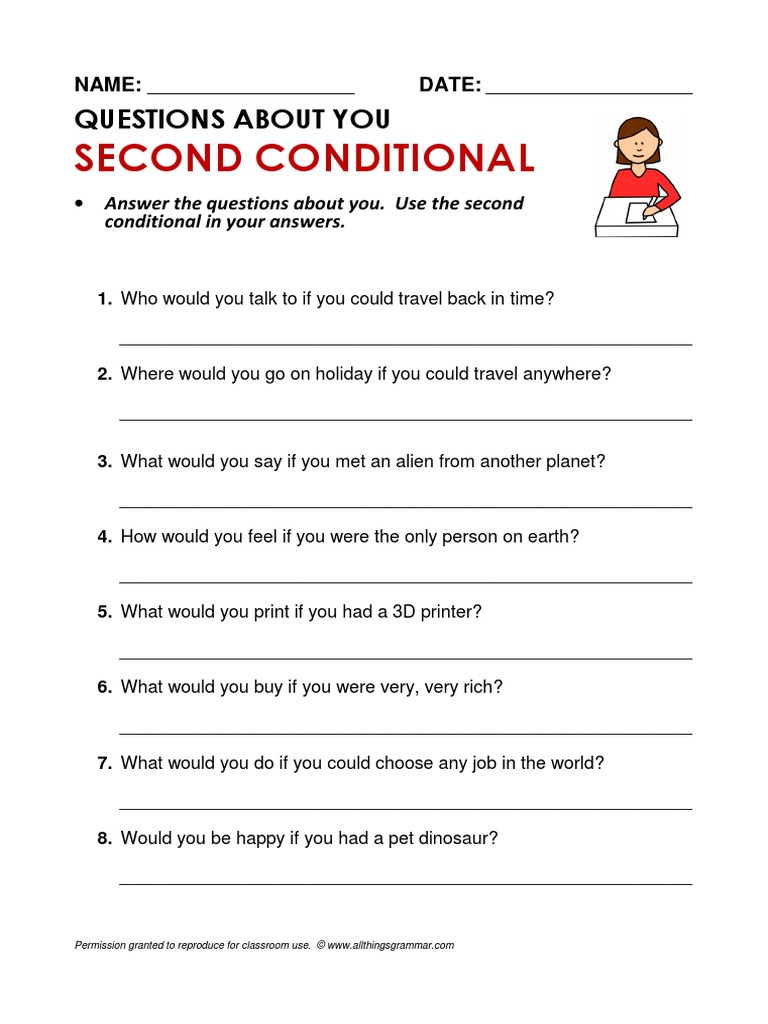Second Conditional: Questions About You | PDF