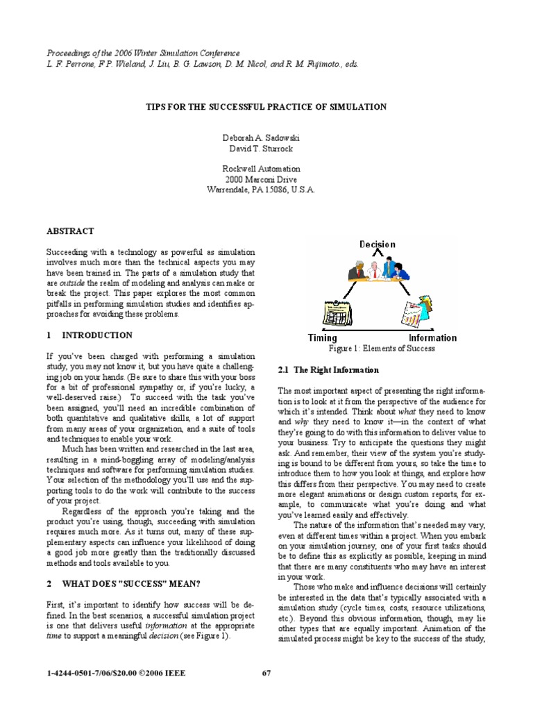 Tips For Simulation | PDF | Intelligence Analysis | Simulation