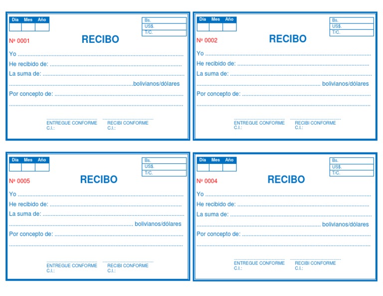 Formato Recibo | PDF