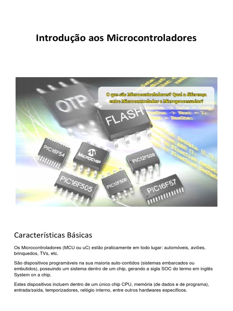 Introdução aos Microcontroladores | PDF | Sistema em um chip (SoC ...