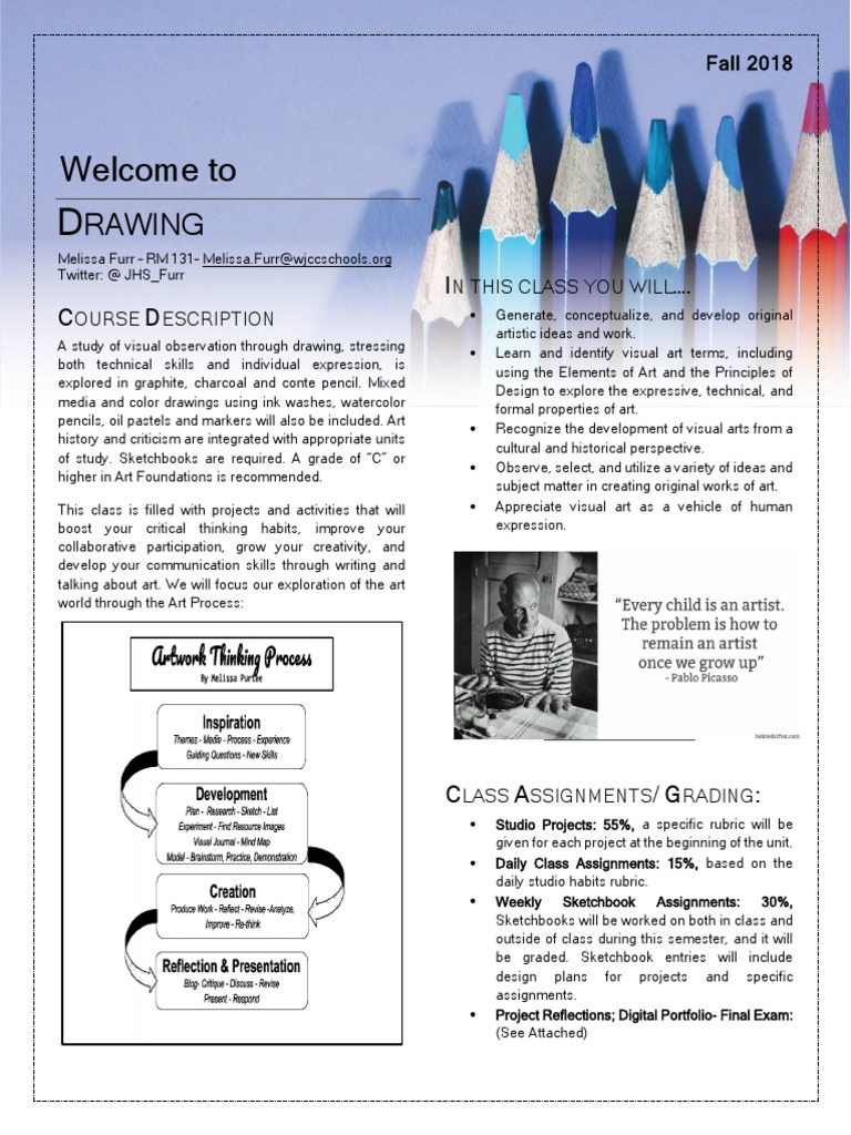 Drawing Syllabus 18 | PDF | Homework | Drawing