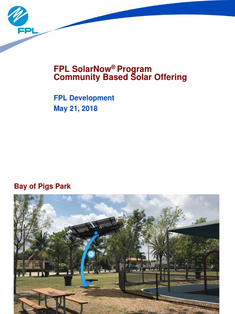 FPL SolarNow Program Overview | PDF