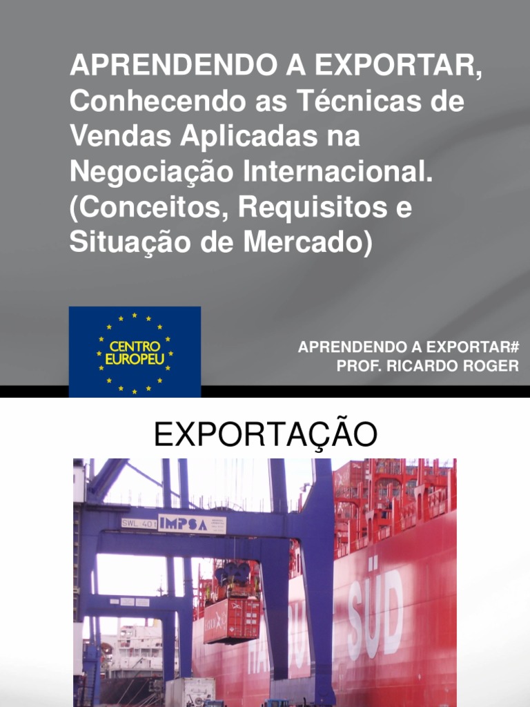 Guia Completo de Exportação: Técnicas e Documentos | PDF | Comércio ...
