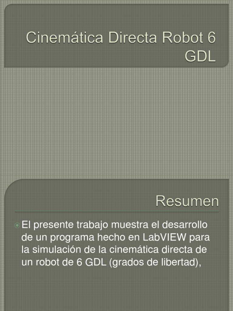 Cinemática Directa Robot 6 GDL-II | PDF | Rotación | Robot