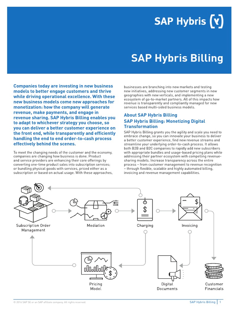 Data Sheet SAP Hybris Billing en | PDF | Subscription Business Model | Invoice