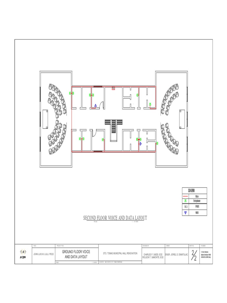 Second Floor Voice and Data Layout: Legend | PDF