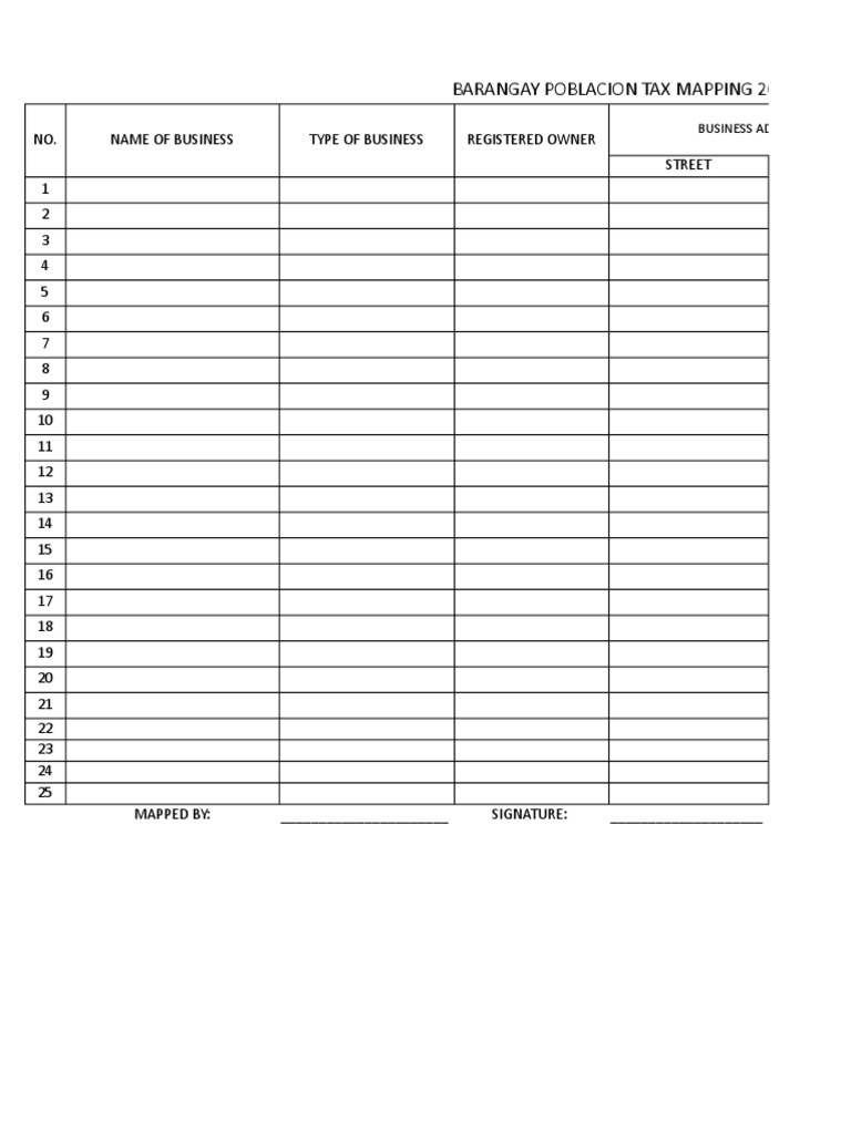 Tax Mapping Form | PDF