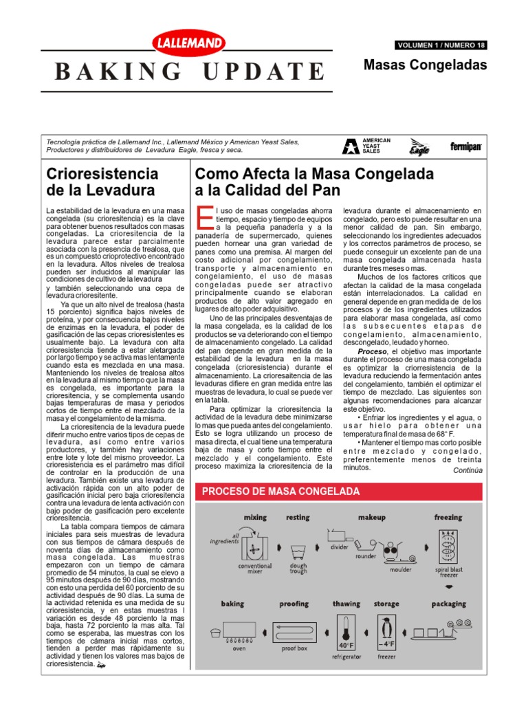 Lallemand Baking Update-01-18 Masas Congeladas | PDF | Panes | Levadura