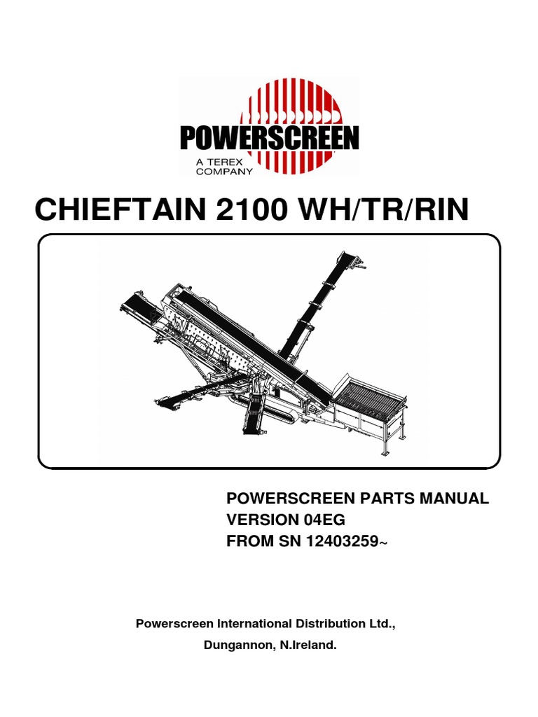 Chieftain 2100 Parts Manual | PDF | Unrest