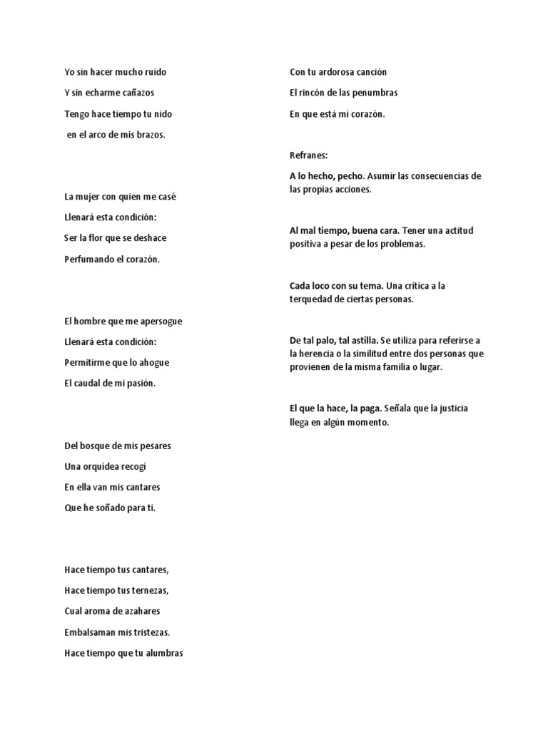 Coplas y Refranes | PDF