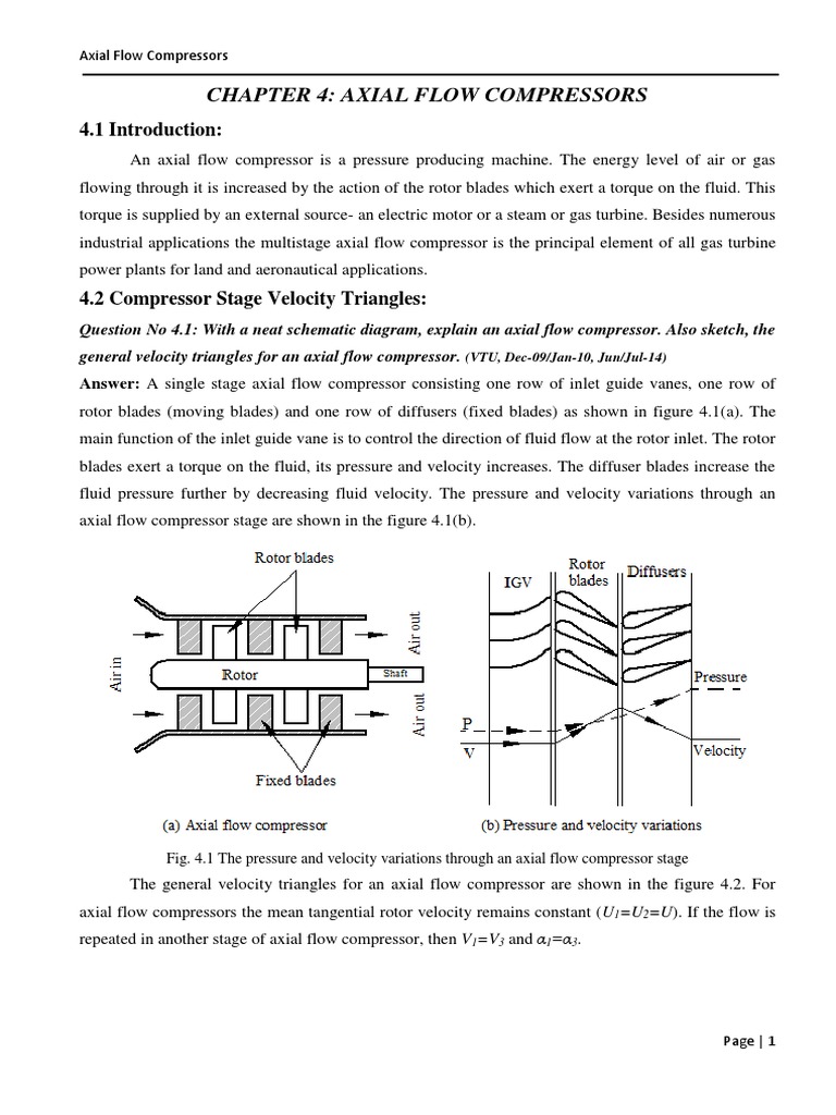 Chapter 4: Axial Flow Compressors | PDF | Turbine | Airfoil