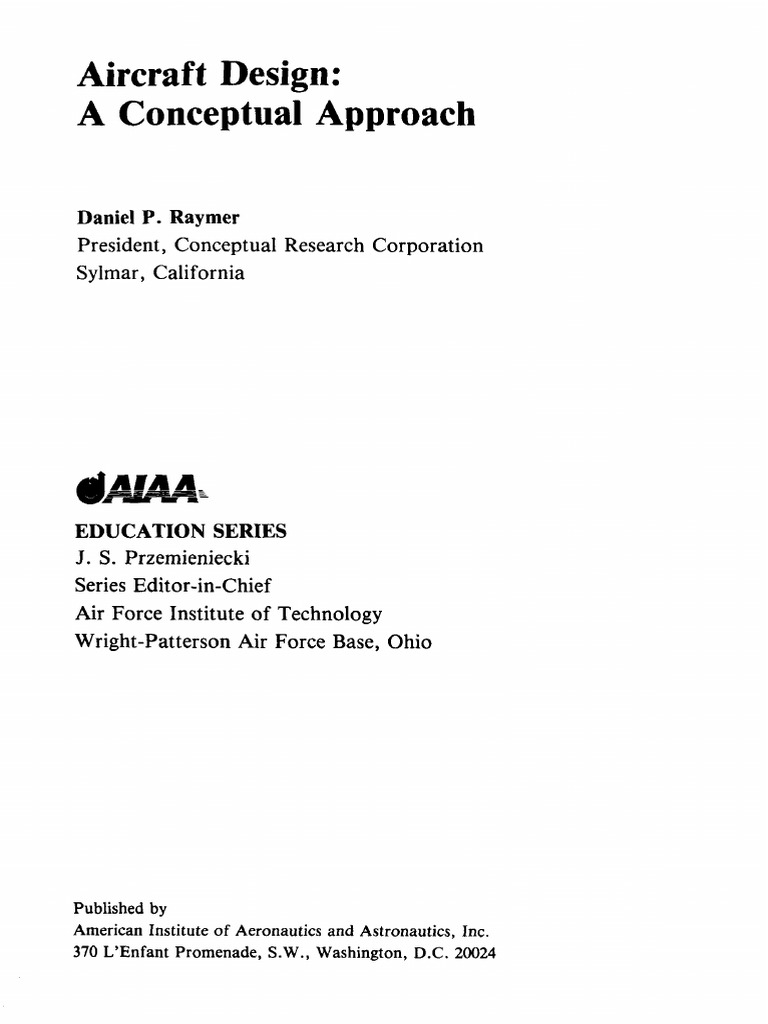 Raymer 2ed - Aircraft Design - A Conceptual Approach | PDF