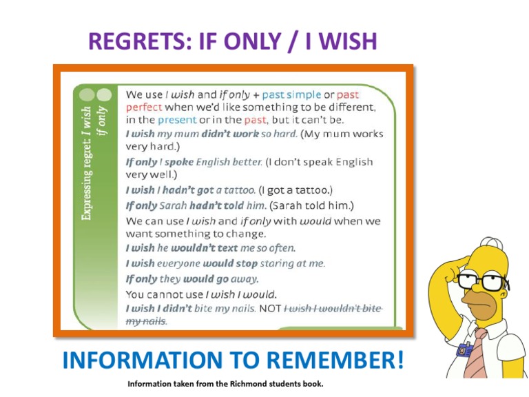 Regrets If Only - I Wish | PDF