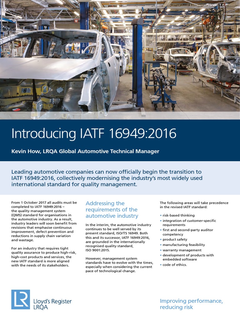 Introducing IATF 16949:2016: Kevin How, LRQA Global Automotive ...