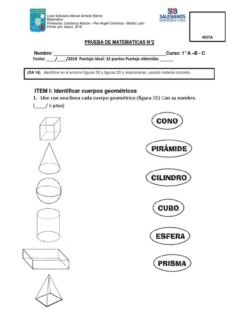Evaluación #2 Figuras 2D y 3D | PDF