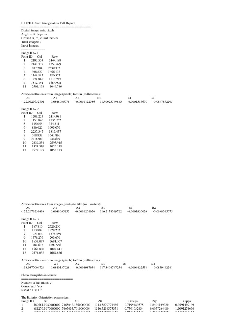 E Foto Triangulation Report | PDF | Multidimensional Signal Processing ...